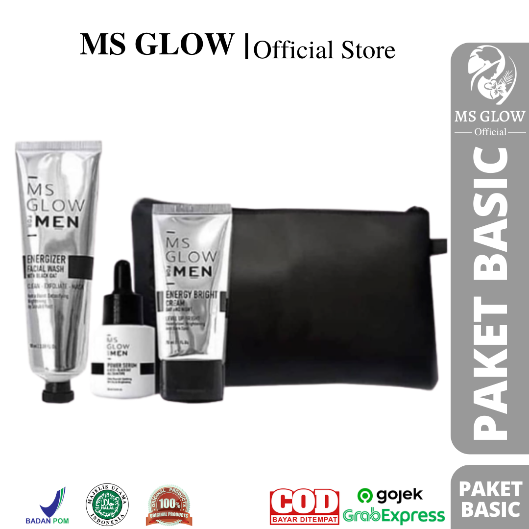 Ms Glow For Men / Paket Wajah Pria Pencerah dan Penghilang Jerawat ...