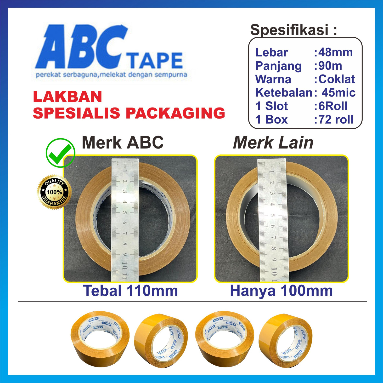 ABC TAPE - LAKBAN SPESIALIS PACKAGING | Lazada Indonesia
