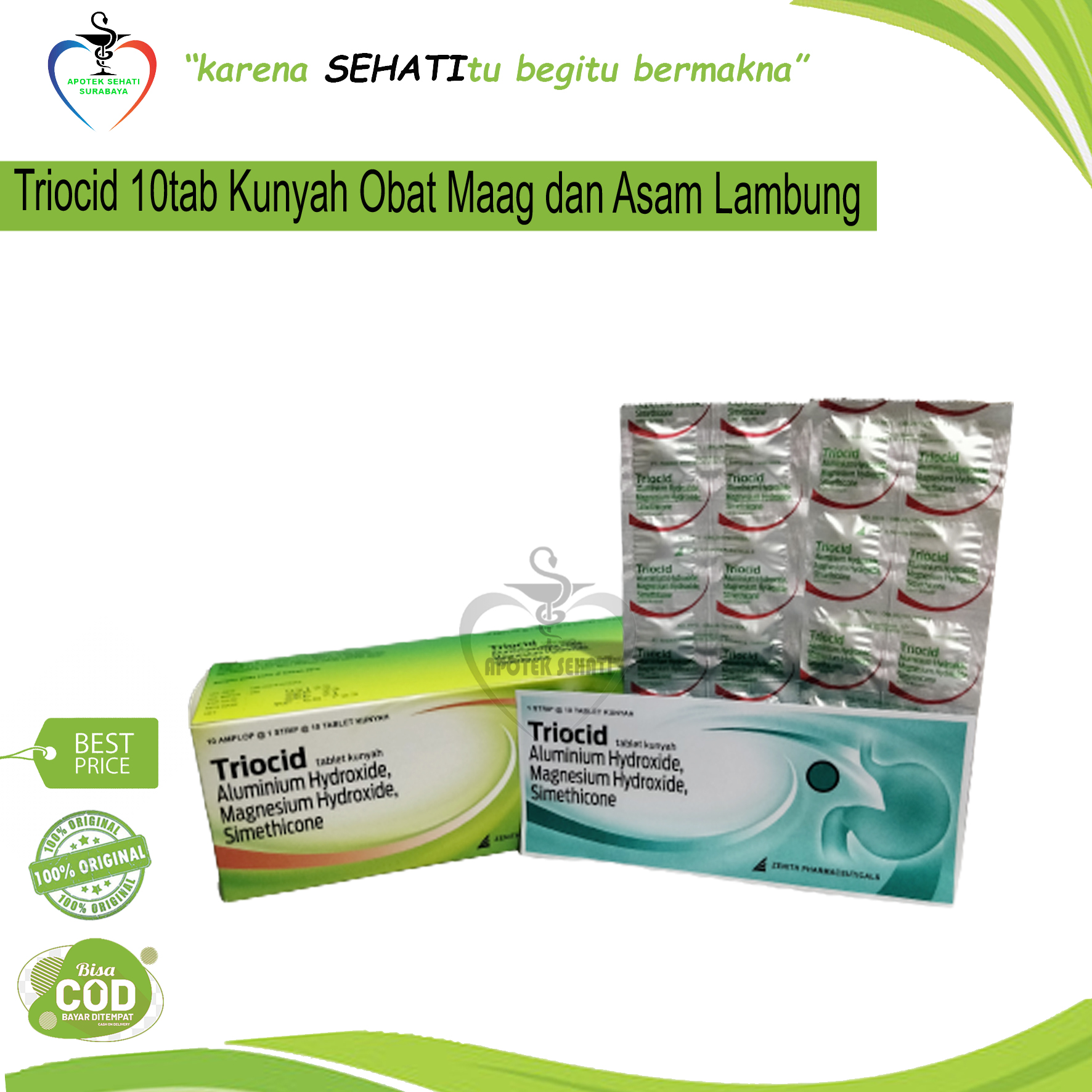 Triocid Obat Maag Mengatasi Gangguan Asam Lambung Gastritis | Lazada ...