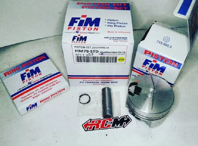 SEKER SEHER KIT SET PISTON KIT FIM 57 PIN PEN 14 CUSTOM DOME MENTAH ...