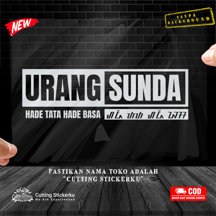 Urang Sunda Cutting Sticker Variasi Motor Mobil Stiker Timbul Keren Nyala Dasbor Spakbor Visor ...