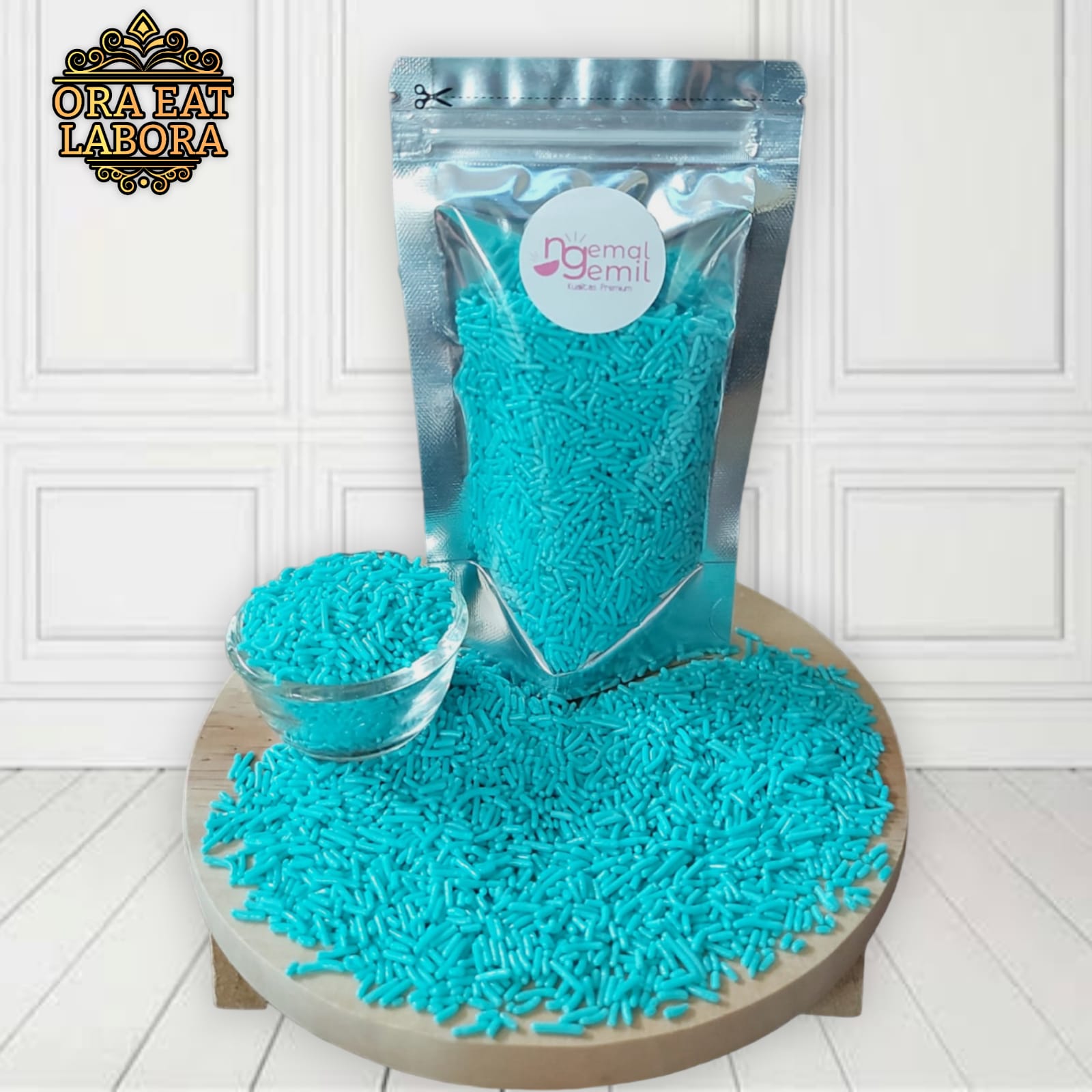 Meses Pouch Biru Meses Butiran Coklat Sprinkle Topping Donut Kue Bolu ...