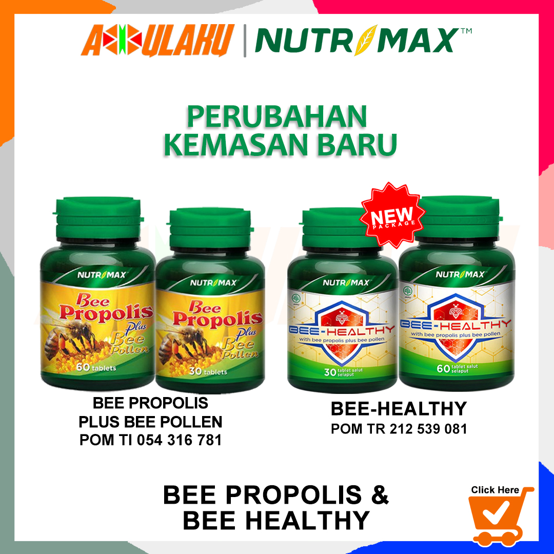 NUTRIMAX BEE PROPOLIS PLUS BEE POLLEN 30 TABLETS DAYA TAHAN TUBUH SINUS ...