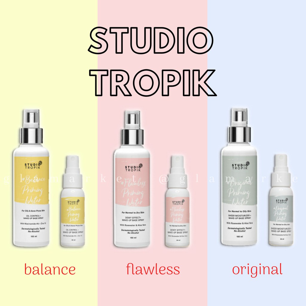 STUDIO TROPIK Priming Water Makeup Base Spray 30ml/150ml (Flawless ...