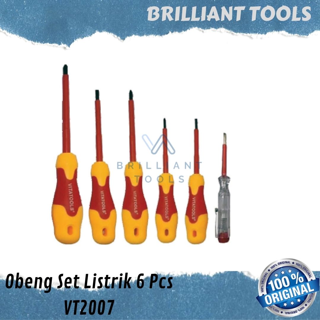VitaTools Obeng Set Listrik 6 Pcs - Electric Screwdriver Set 6 Pcs ...