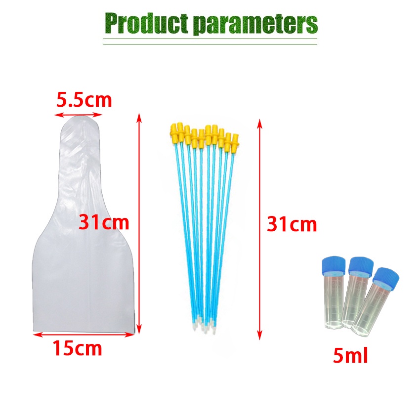 15Pcs Alat Inseminasi Buatan Hewan Anjing Kucing Sapi Ayam Kambing ...