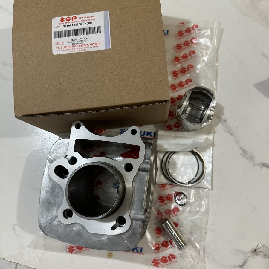 SMASH TITAN SILINDER BLOK CYLINDER BLOCK MOTOR SEHER PISTON KIT RING ...