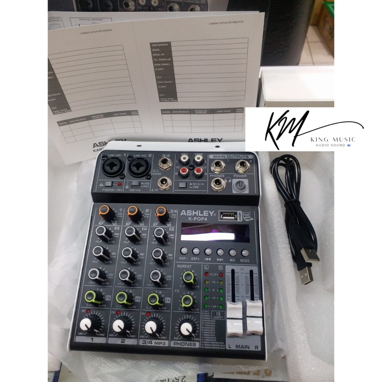 Mixer Audio ASHLEY KPOP4 KPOP 4 4Channel USB Interface Bluetooth Original | Lazada Indonesia