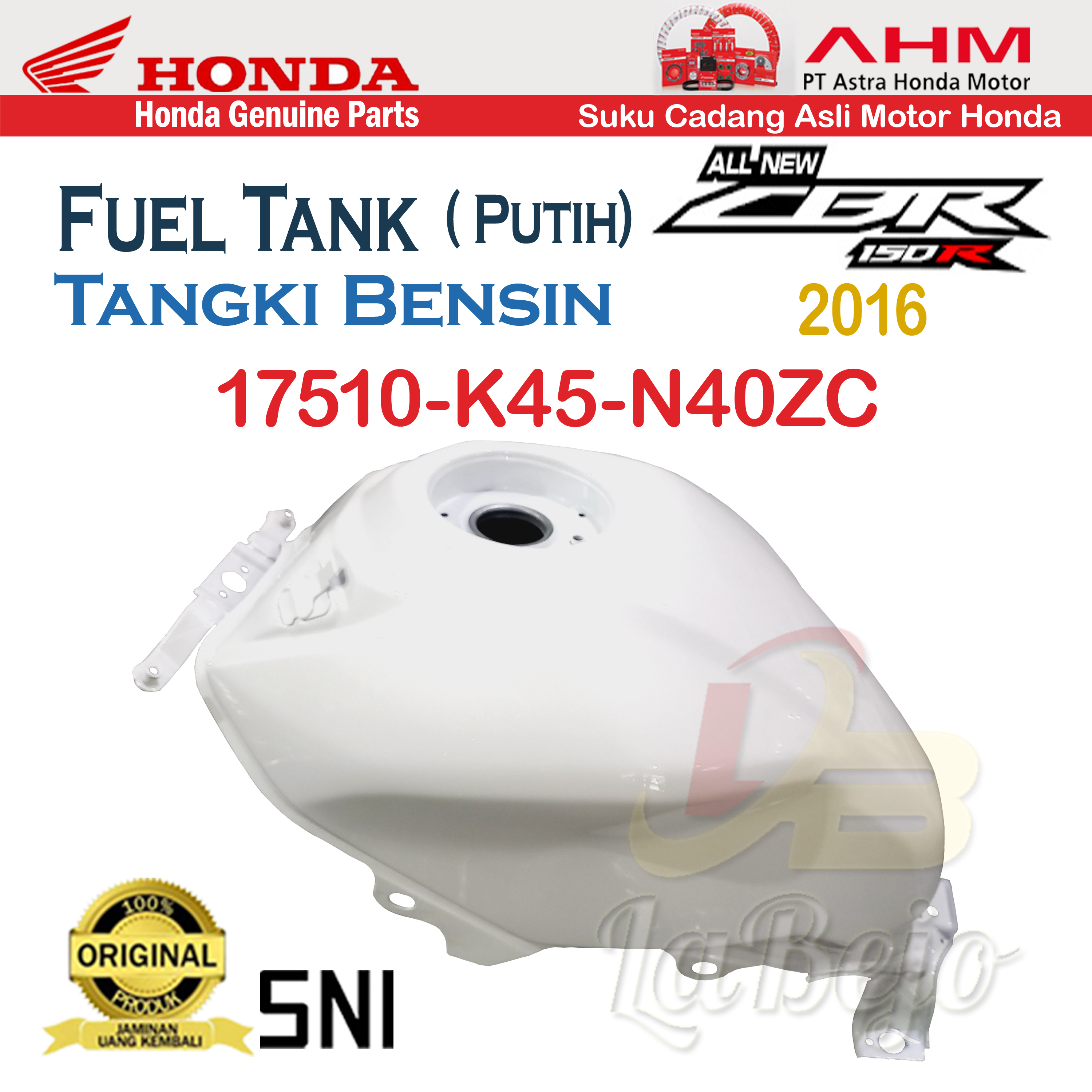 Original AHM - Fuel Tank Putih Tangki Bensin Honda All New CBR 150R LED ...