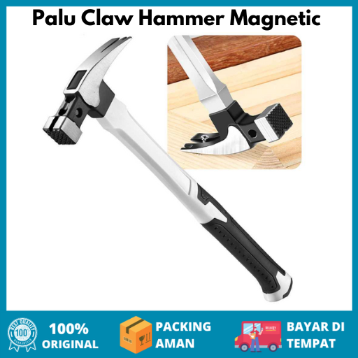 Palu Claw Hammer Magnetic 30mm Square Head / Palu Gagang Besi Baja ...