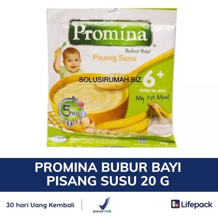 PROMINA BUBUR BAYI PISANG SUSU 20 G 20g baby makanan sachet banana ...