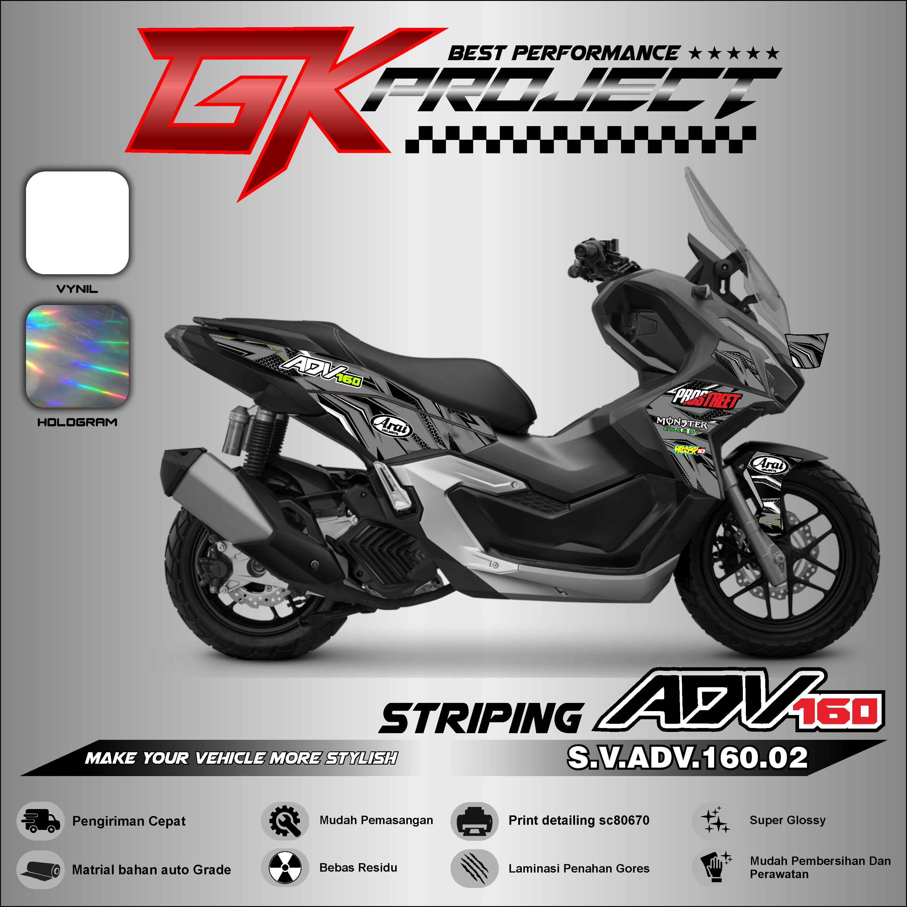 Sticker Striping ADV 160 Full Body - Decal Stiker Setriping Variasi ...