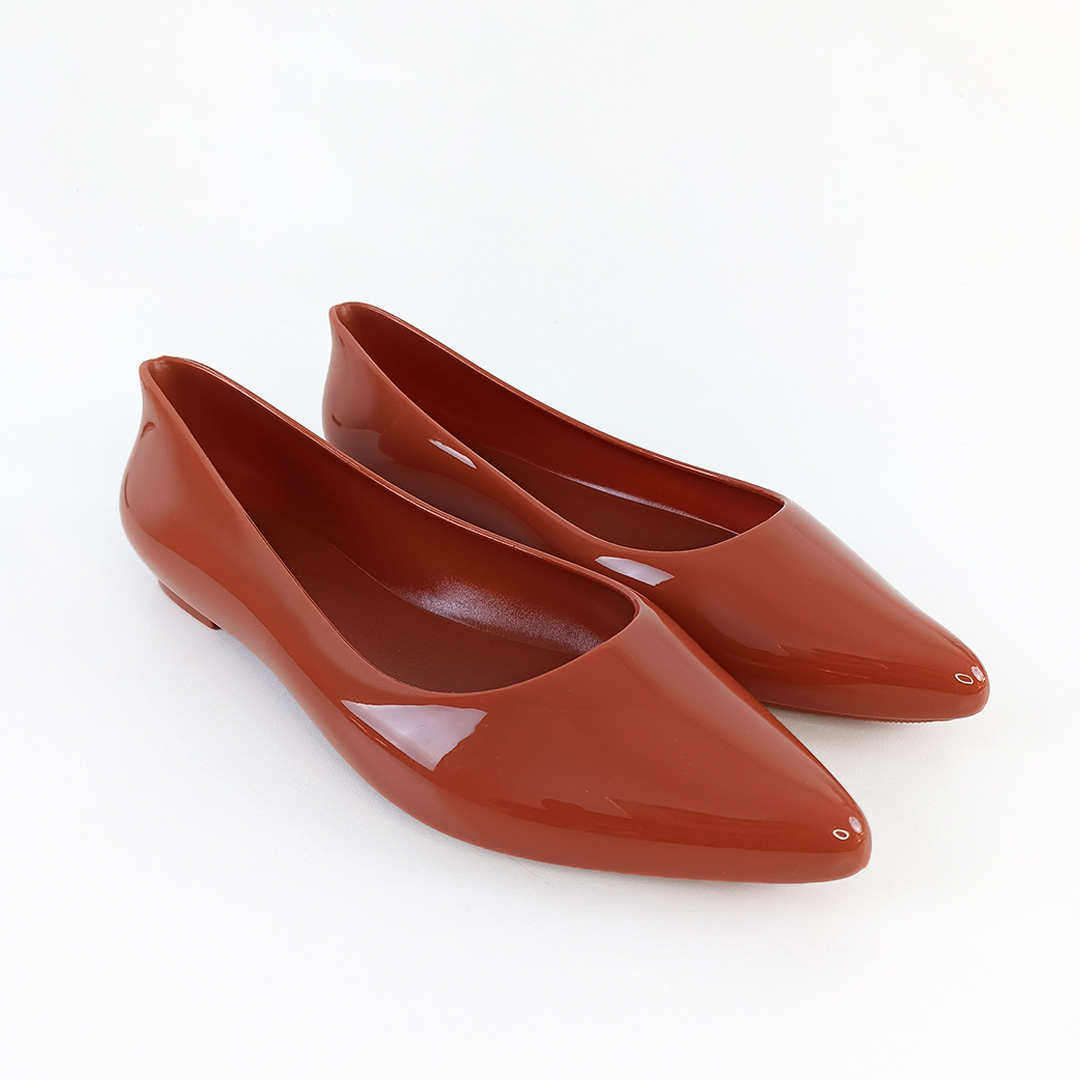 Sampai7an Spt 31 Sepatu Flat Jelly Shoes Wanita Wedges Glossy Kasual