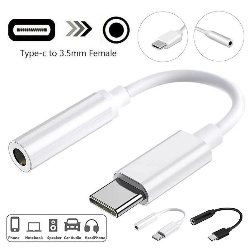 Splitter Adapter Converter Audio USB C to Jack 3.5mm Original Warna ...