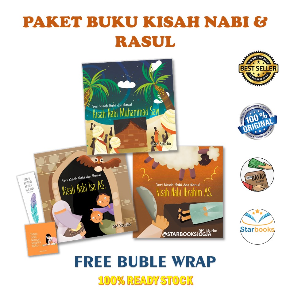 PAKET BUKU ANAK KISAH NABI IBRAHIM, NABI ISA & NABI MUHAMMAD : SERI ...