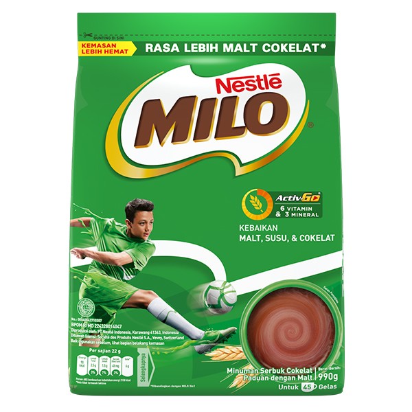 MILO ACTIV-GO Pouch 990gr (Free Container) | Lazada Indonesia