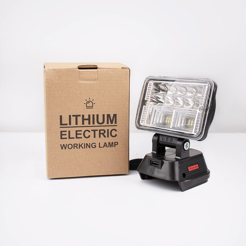 Cordless Lampu Sorot Kerja LED Baterai Work Lamp Senter USB Portable ...