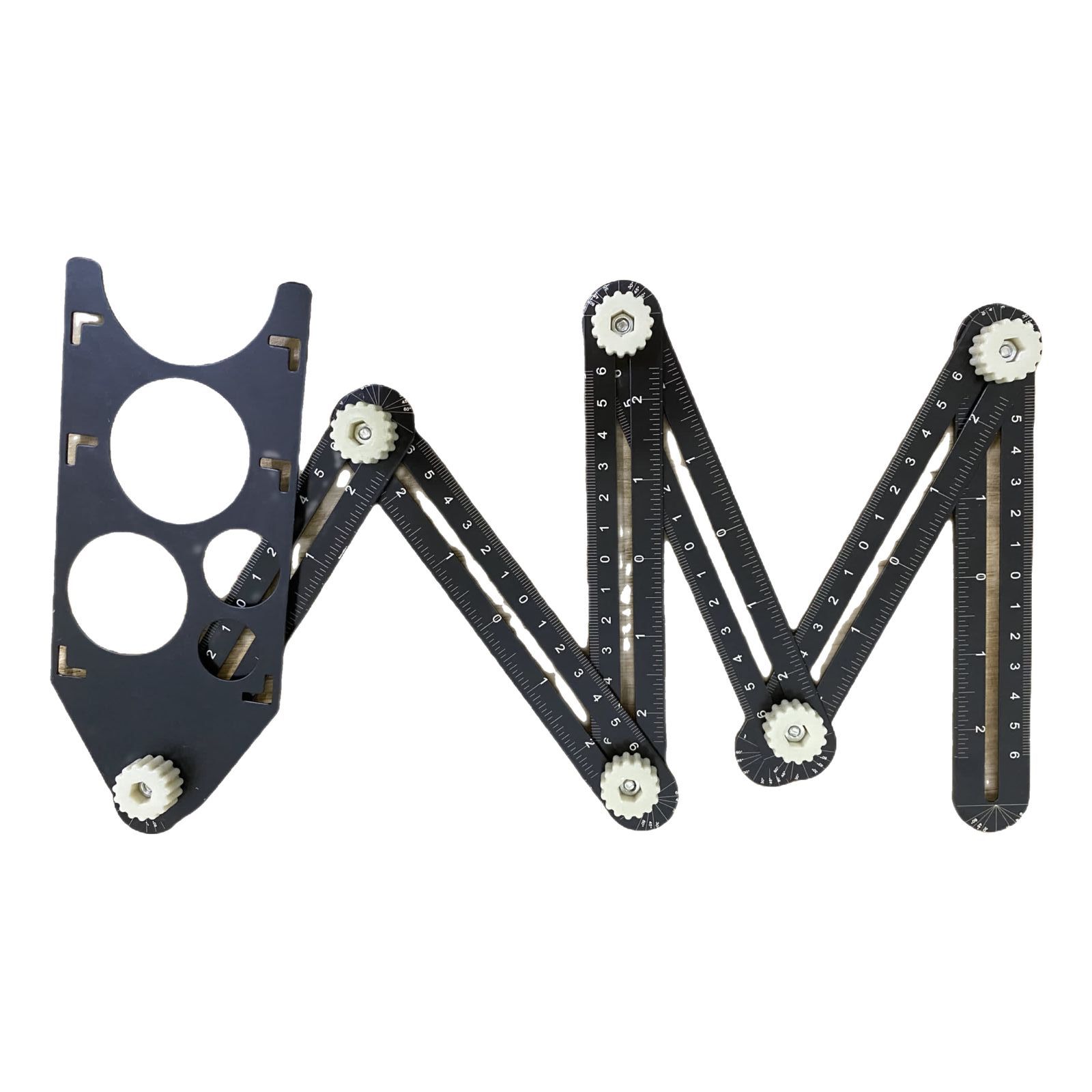 Penggaris Lipat 6 Sudut Siku Pola Multifungsi Template Alat Ukur Tukang ...