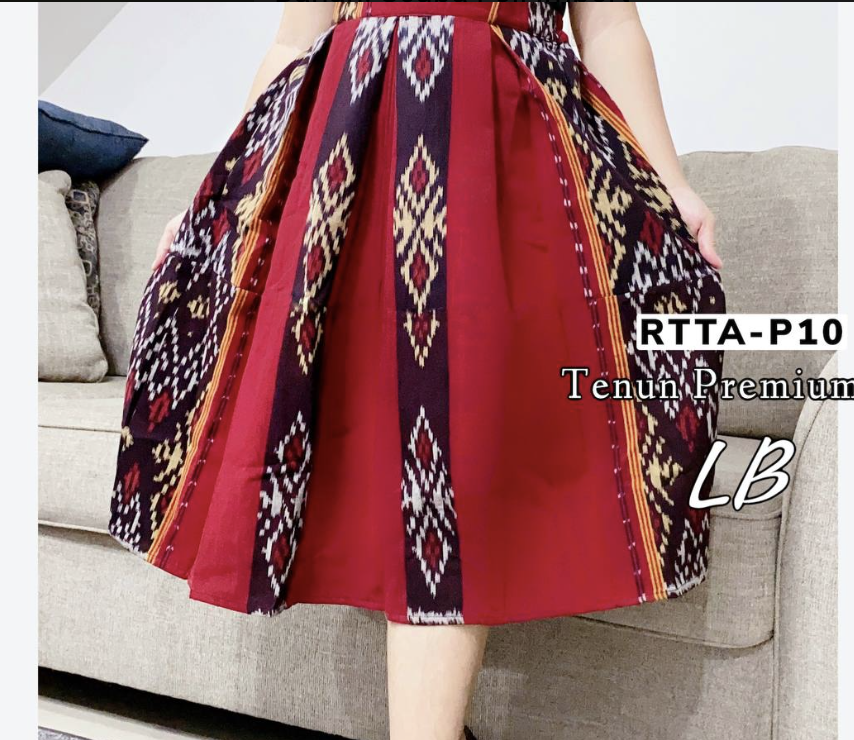 ROK TENUN PREMIUM | ROK TENUN MERAH / ROK TENUN KEMBANG / ROK TENUN ...