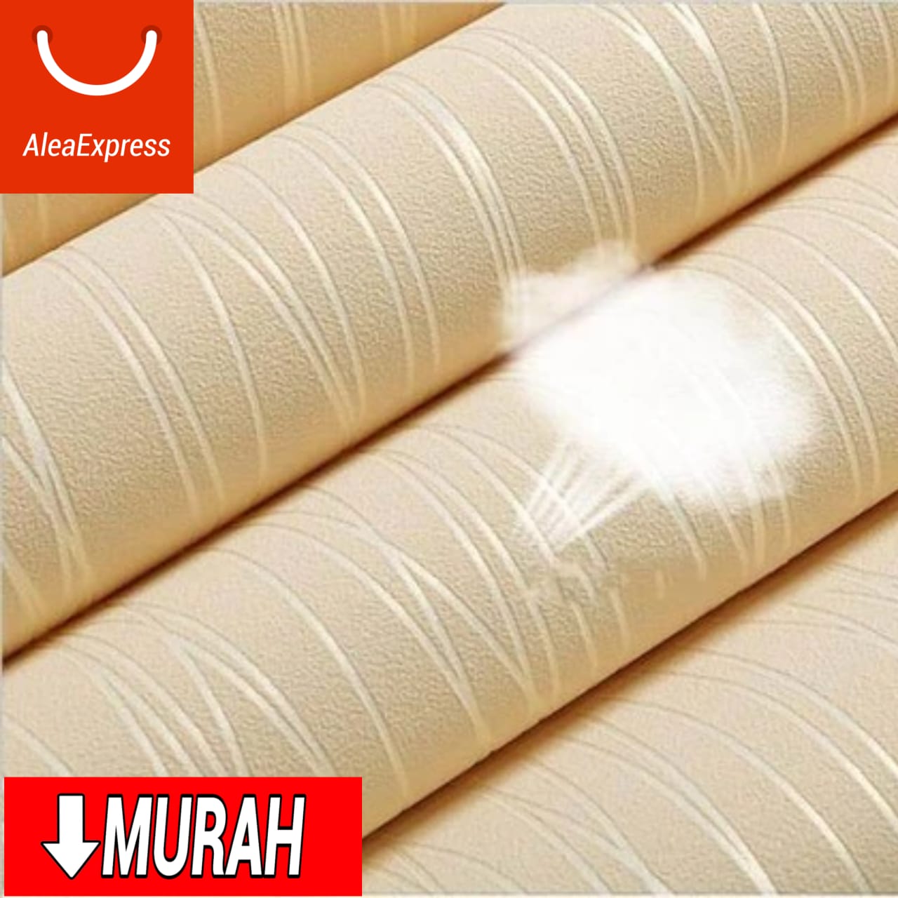 🔥🔥🔥 Harga Spesial 🔥🔥🔥 wallpaper dinding putih salur Eksklusif Premium ...