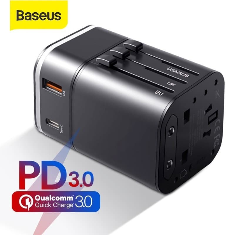 BASEUS Travel Adapter Power Delivery PD Charger Adaptor Quick Charge ...