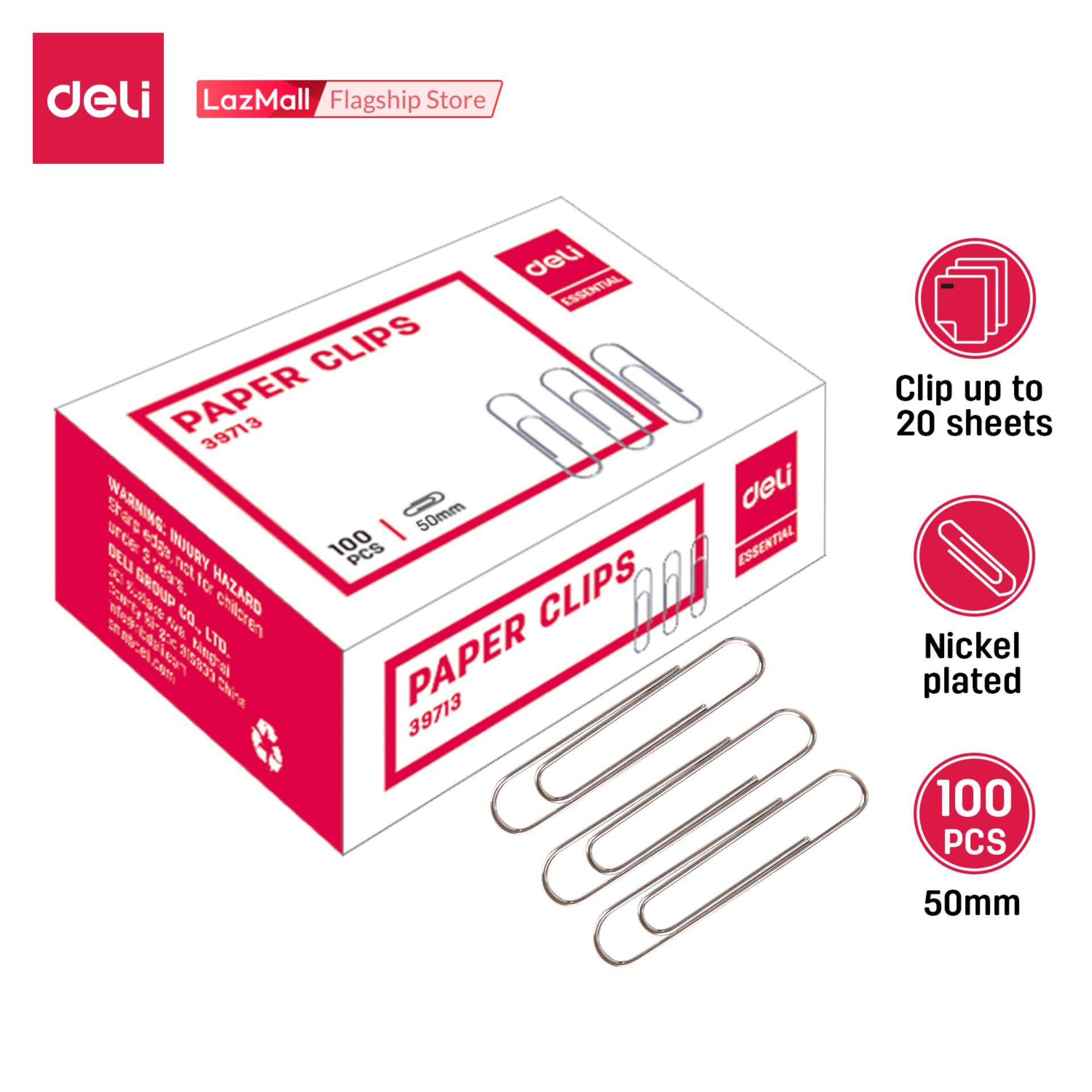 Deli Paper Clips 50mm lapis nikel anti karat kapasitas besar hingga ...