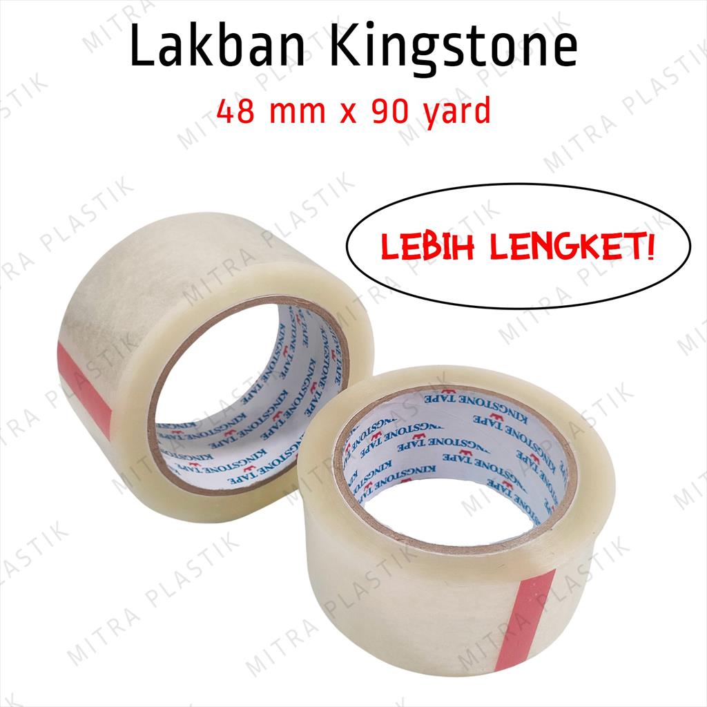 Lakban Kingstone Bening 2" OPP Tape Solatip 48 mm 90 yard 2 inch DIJAMIN LENGKET | Lazada Indonesia