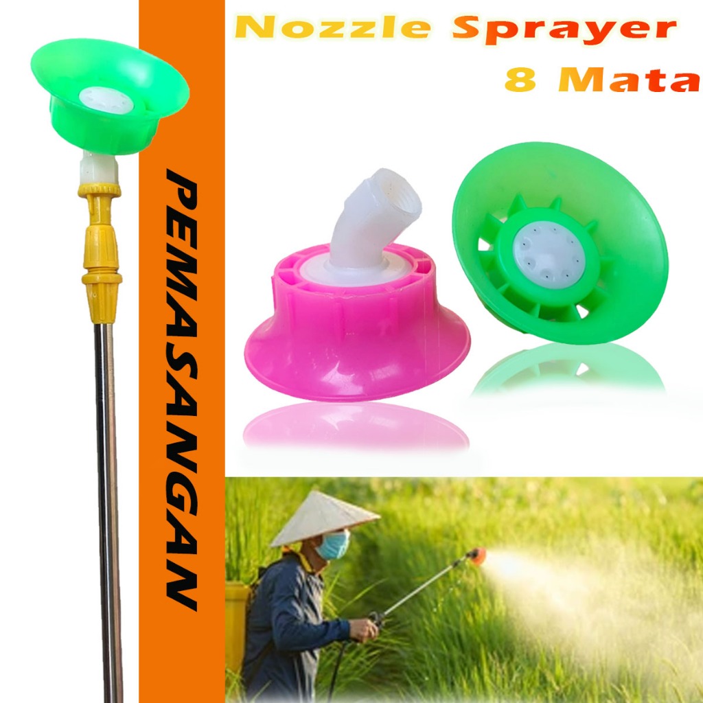 Kepala Sprayer Plastik Sprayer Kabut 8 Titik - Nozzle Plastik Sprayer ...