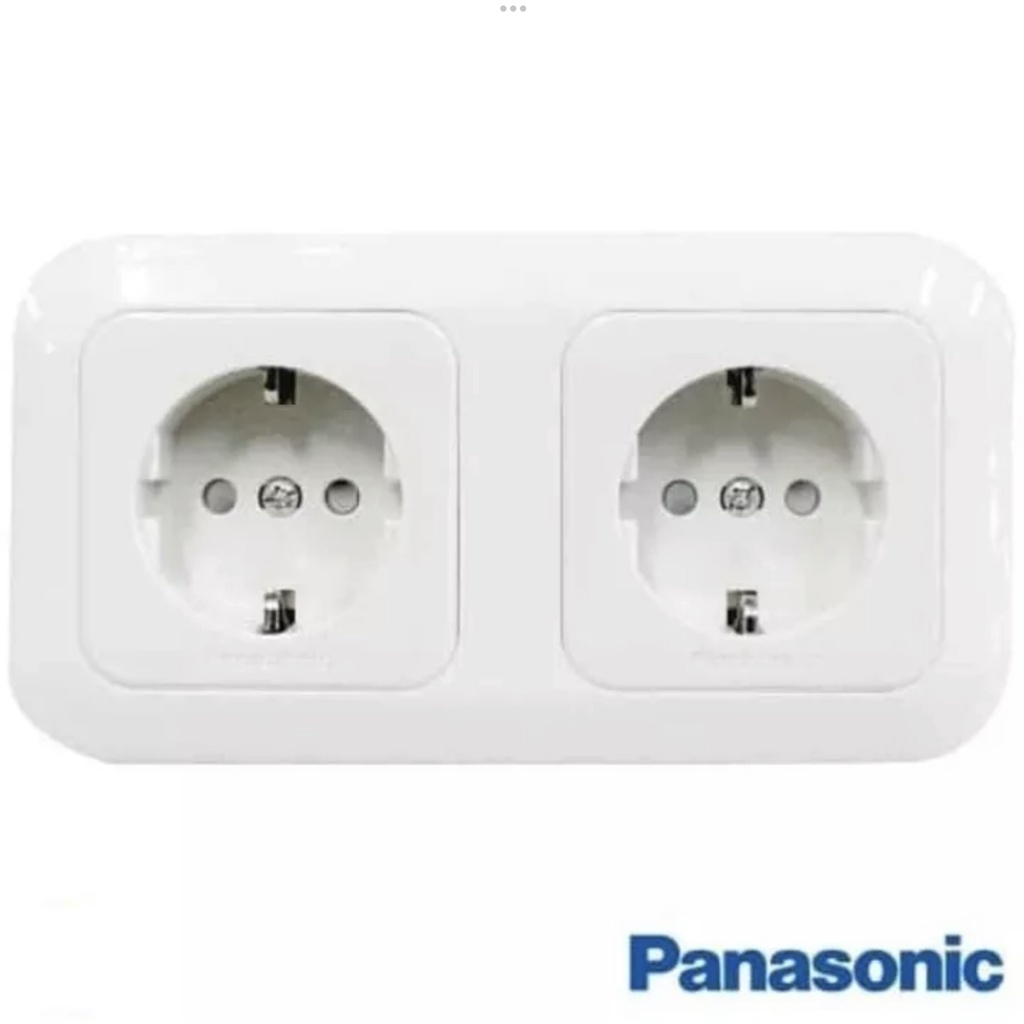 PANASONIC Double Stop kontak / Stop kontak CP WEJ 11222 White Stop ...