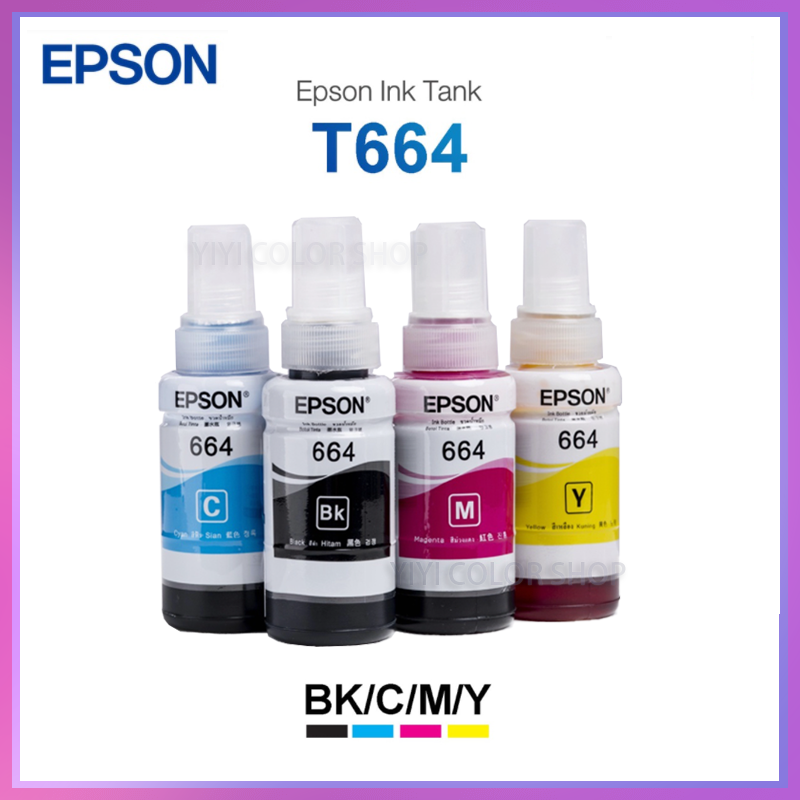 Tinta Epson 664 Original Printer L121 L100 L110 L120 L200 L210 L220 L300 L310 L350 L355 Refill ...
