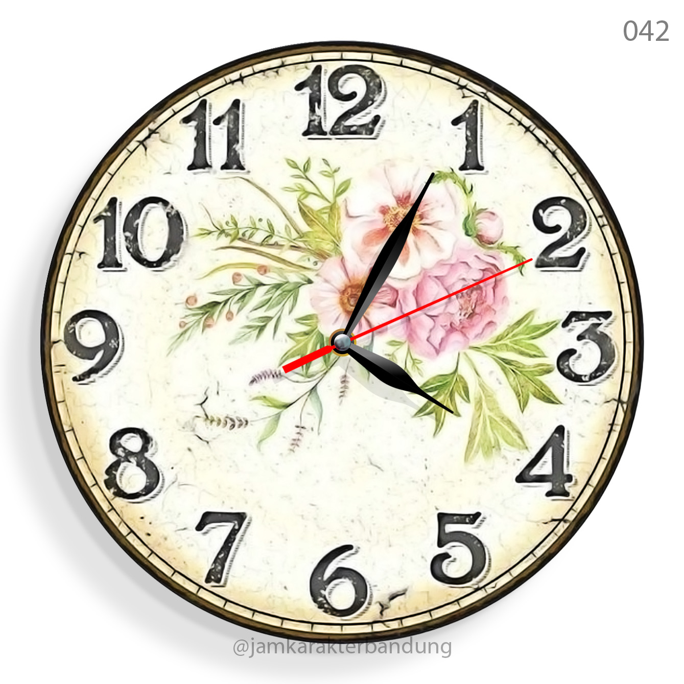 042 Jam Dinding Vintage Klasik Retro Minimalis Jam Karakter Bandung ...