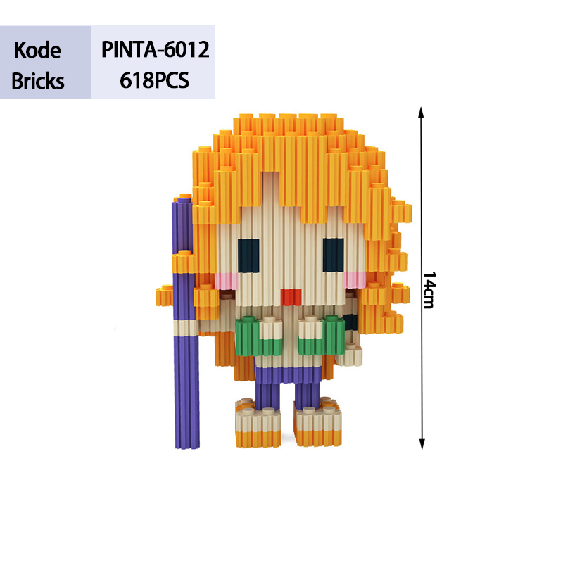 Nano Block One Piece Luffy Series DIY Mainan Balok Blok Susun Zoro ...