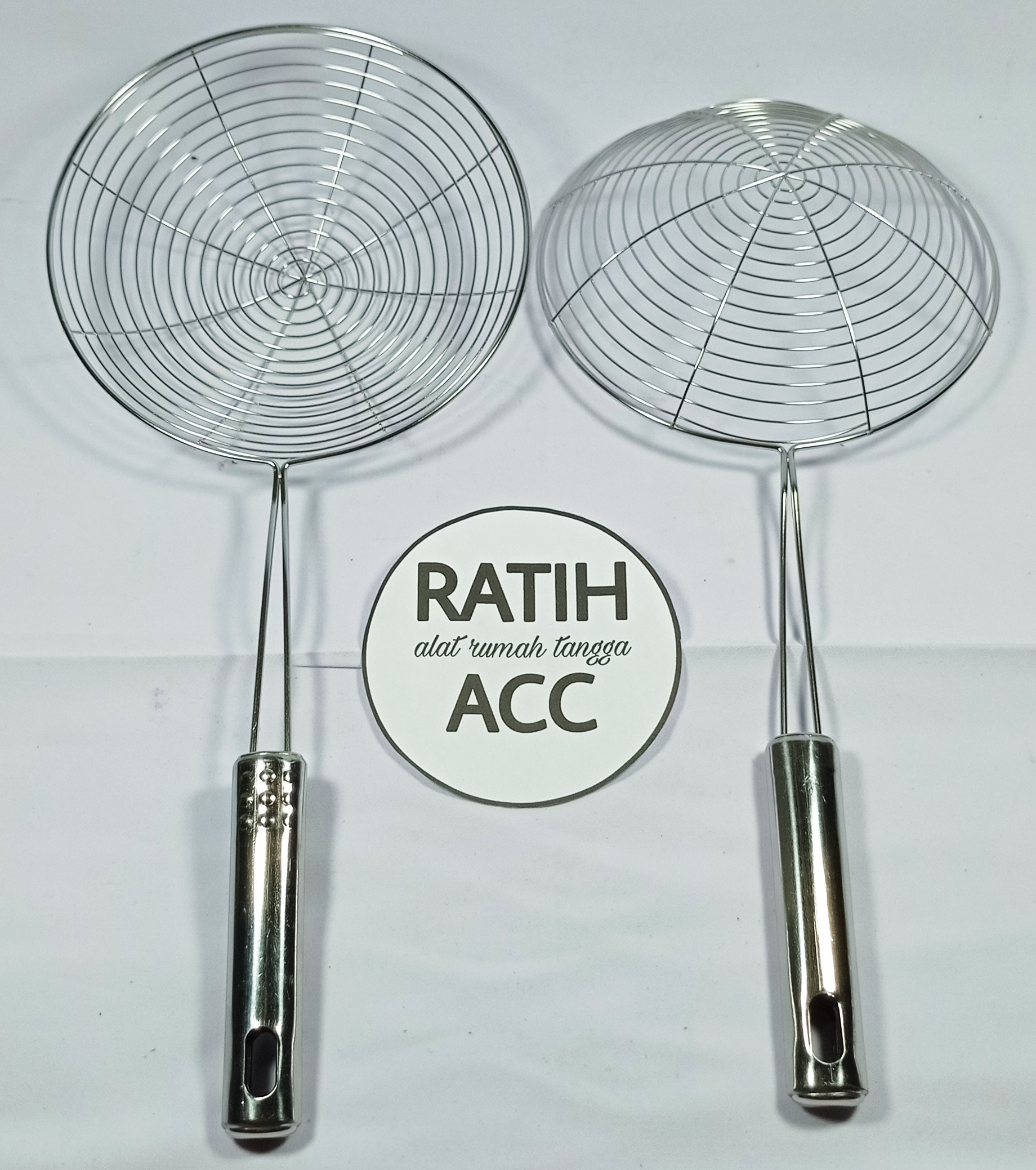 serok STAINLESS serokan saringan peniris minyak gorengan laba-laba ...