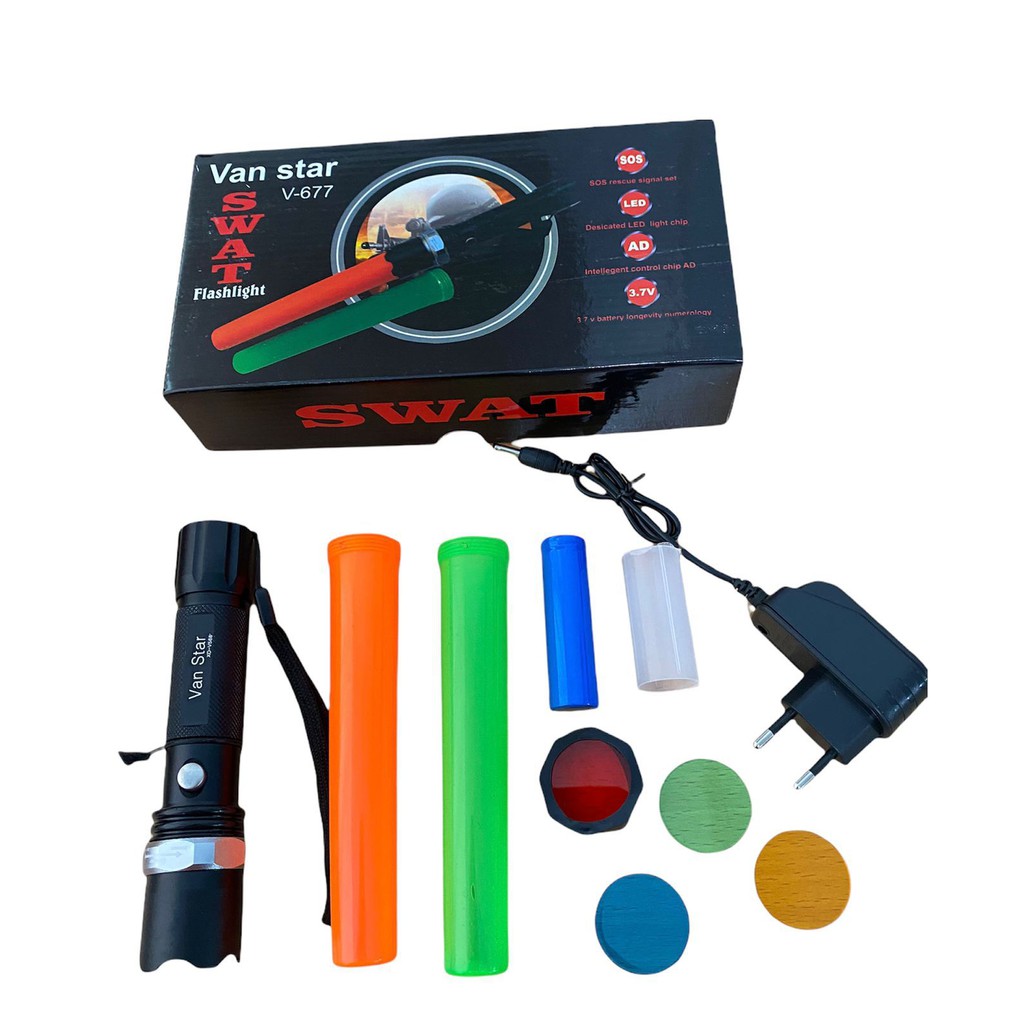 senter swat vanstar police 2 lalin bisa di cas | Lazada Indonesia