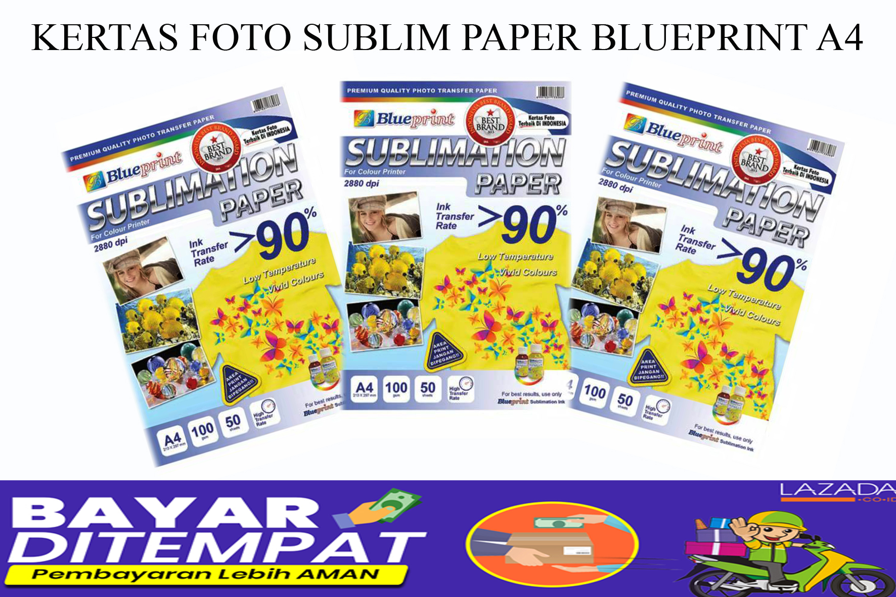 KERTAS BLUEPRINT SUBLIM A4 100GRM 50 SHEET | Lazada Indonesia