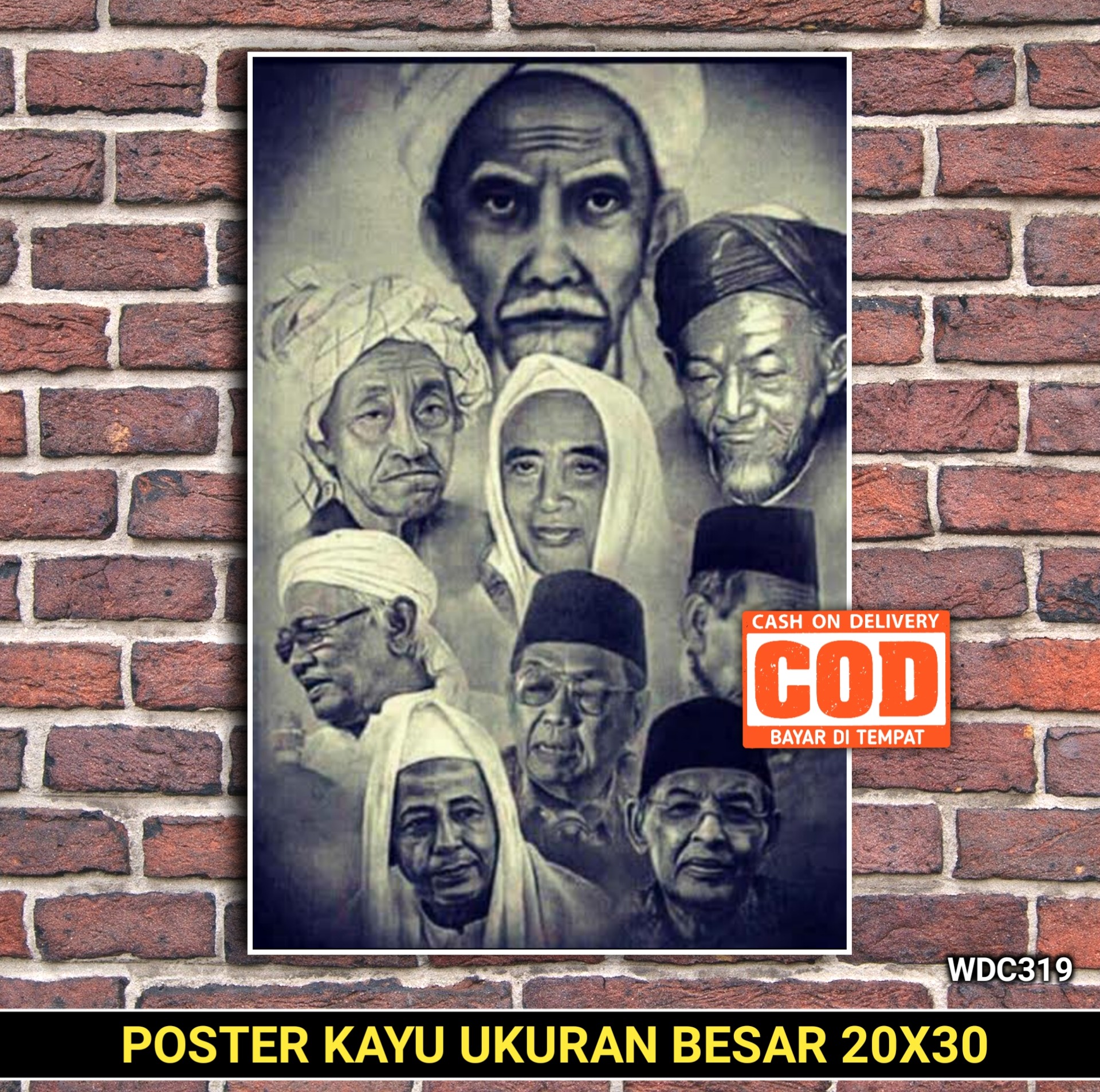 HIASAN DINDING KAYU PENDIRI NU / POSTER PENDIRI NU / POSTER NU / POSTER ...