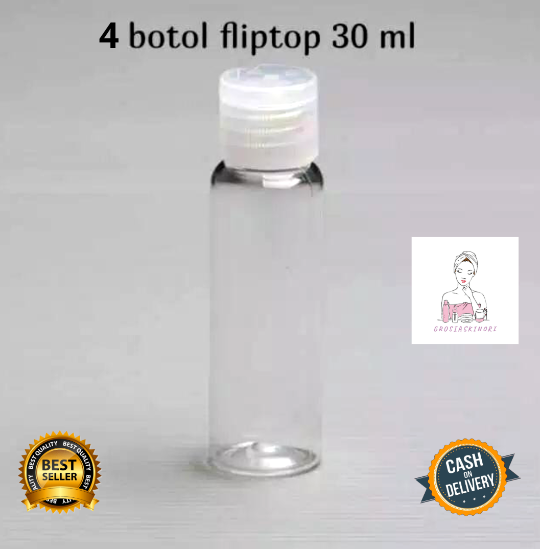 4 pcs Botol Fliptop 30ml Kosong - Botol Serbaguna Botol Make Up Kosong ...