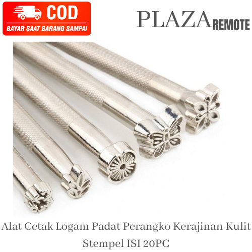 Alat PROFIL Cetak Logam Padat Perangko Kerajinan Kulit Stempel 1SET ISI ...