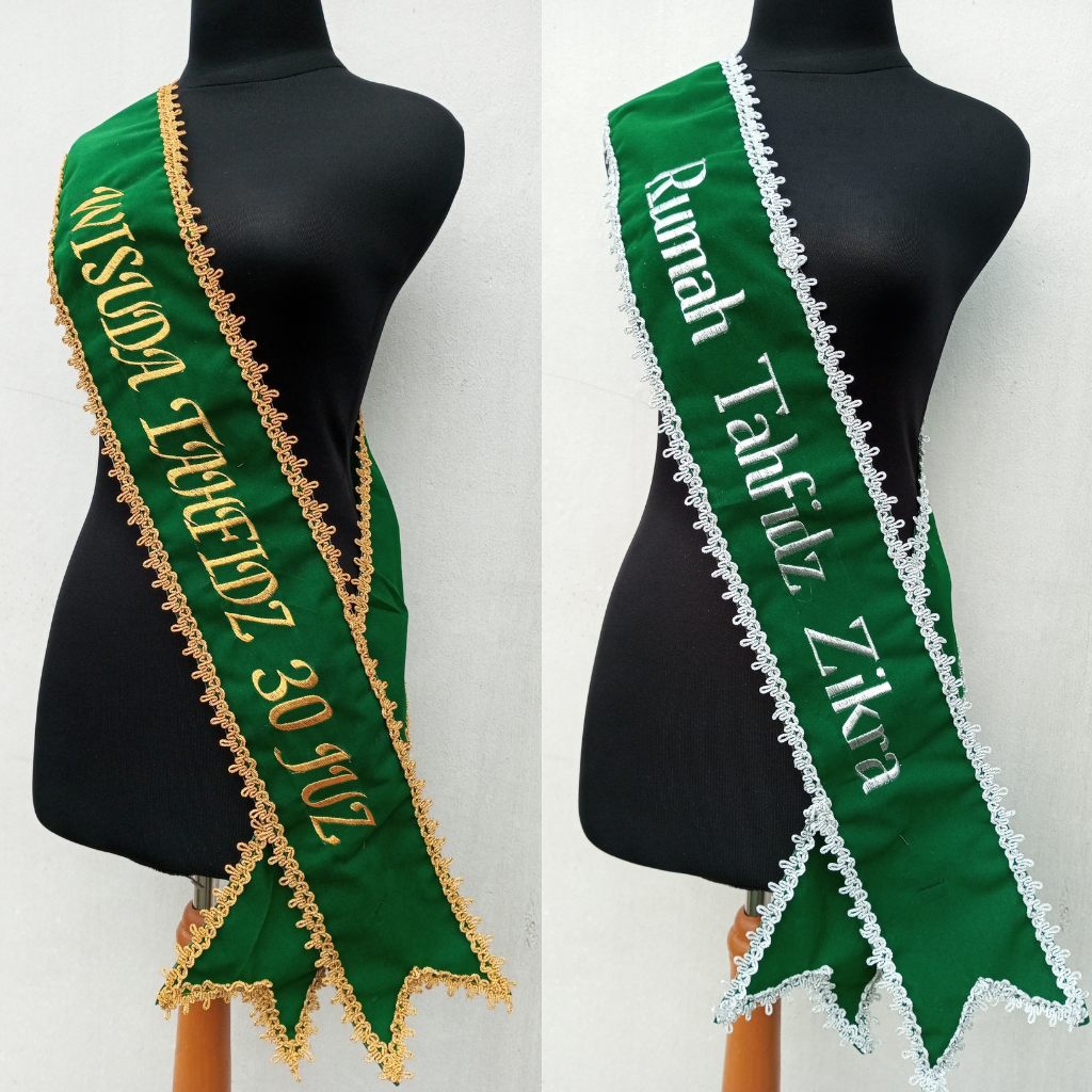 Selempang Wisuda Slempang Wisuda Bordir Bahan Bludru List Renda 1 Hari ...