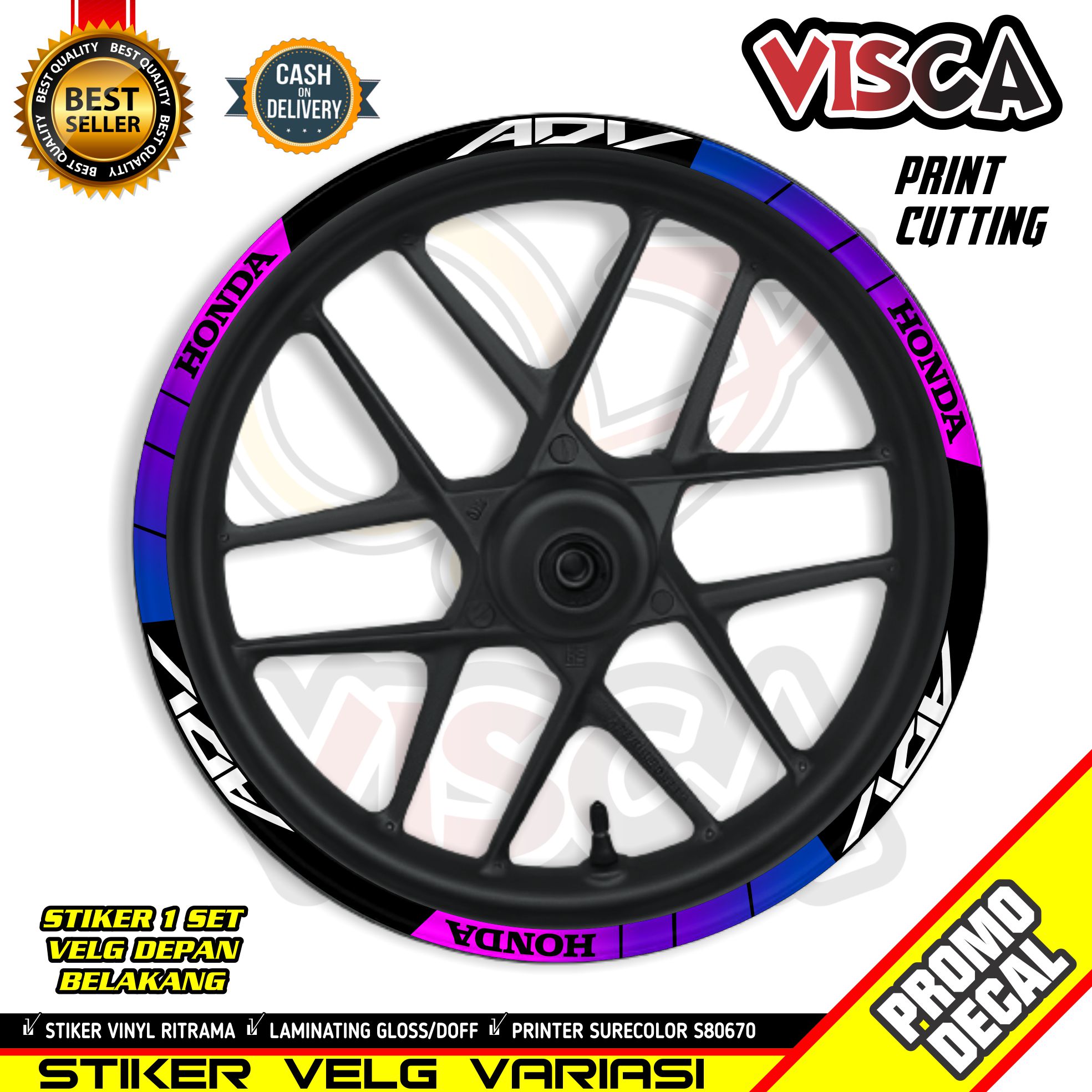 Stiker Velg - Sticker Velk - Stiker Cutting Velg - Stiker Velk Motor ...