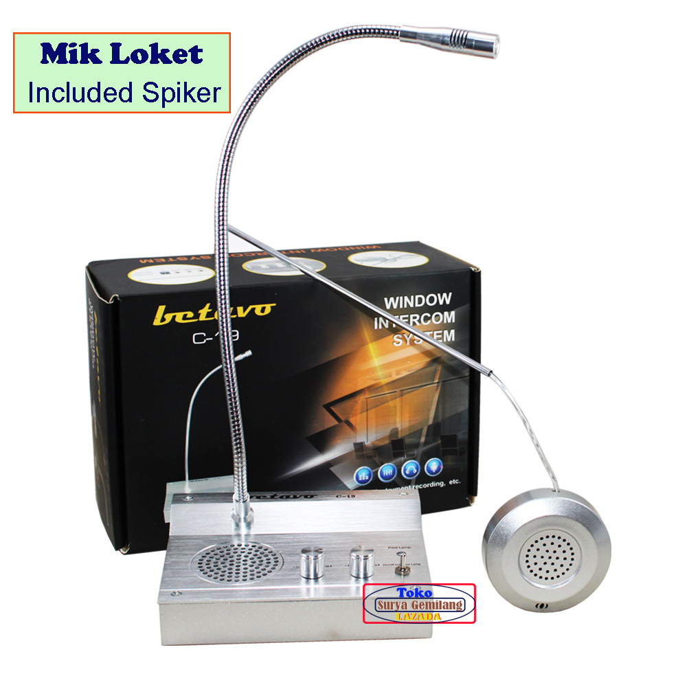 Mic Loket Microphone dan Spiker Mik Meja Intercom Betavo C19 Plus Kabel Komplit | Lazada Indonesia