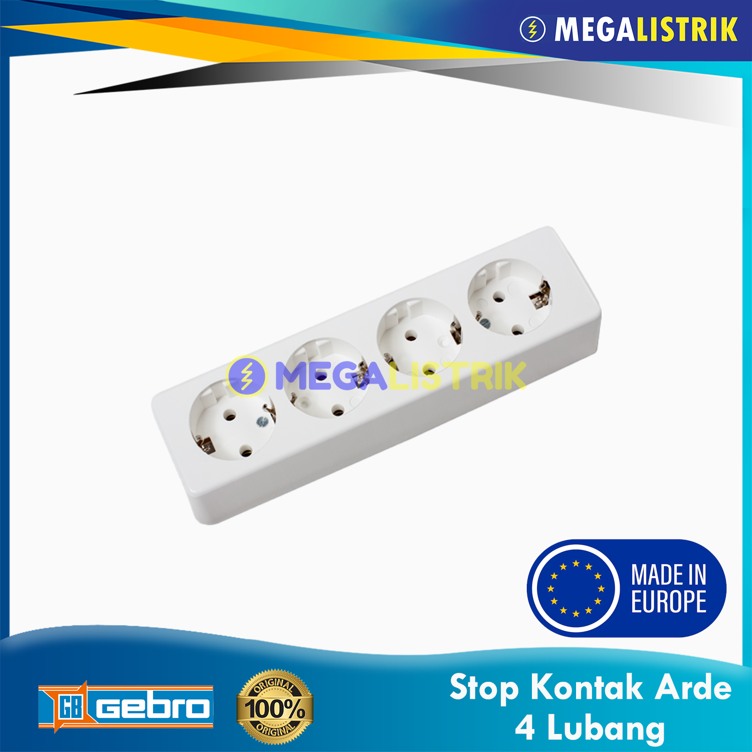 GB GEBRO STOP KONTAK ARDE 4 LUBANG OUTBOW JERMAN / SOCKET OUTLET ...
