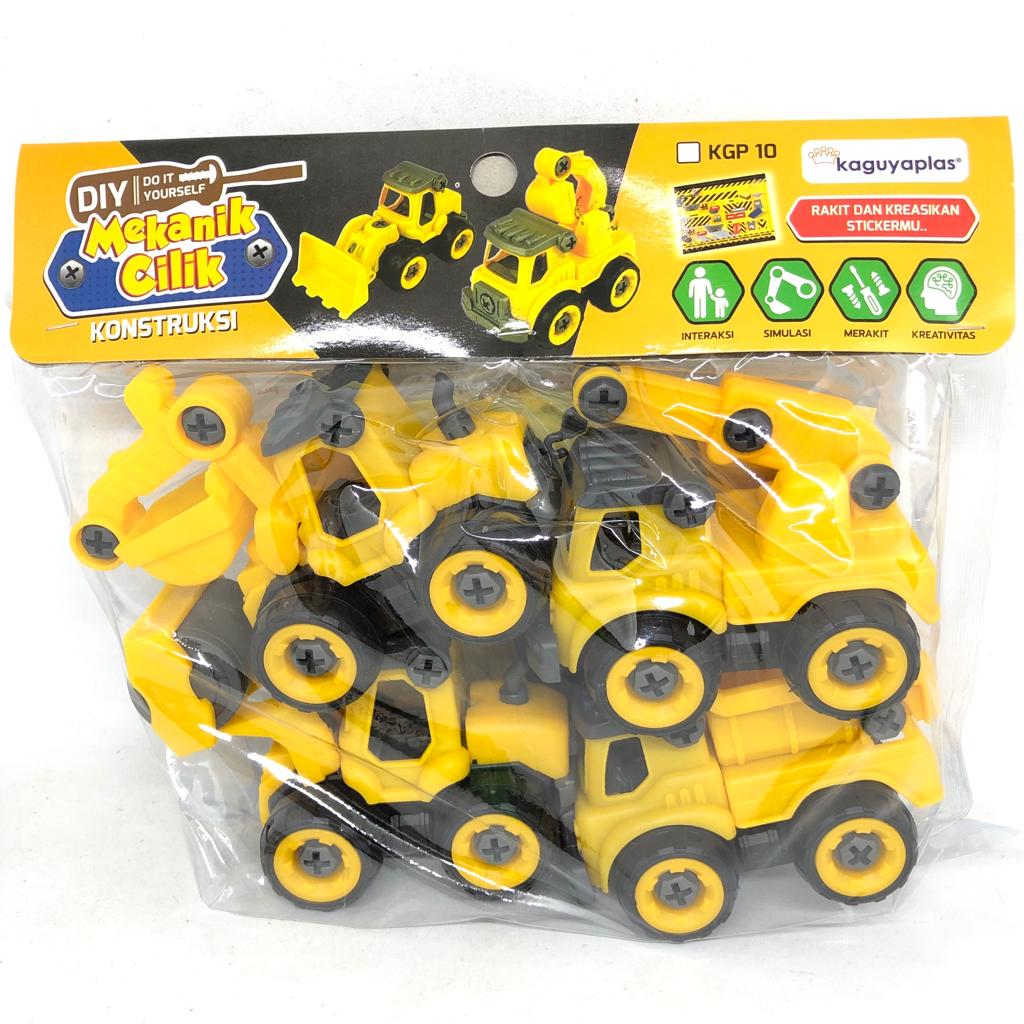 mainan anak mobil Bongkar Pasang DIY Mekanik Cilik 1 set isi 4 | Lazada ...