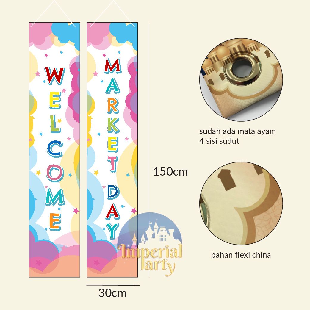 Backdrop Banner Spanduk Market Day Kegiatan Sekolah School | Lazada ...