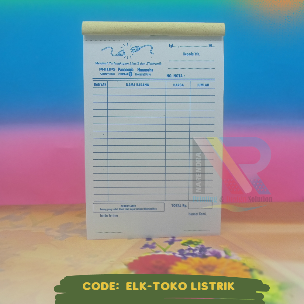 Nota Toko Elektronik Listrik dan servis 2 ply Rangkap | Lazada Indonesia