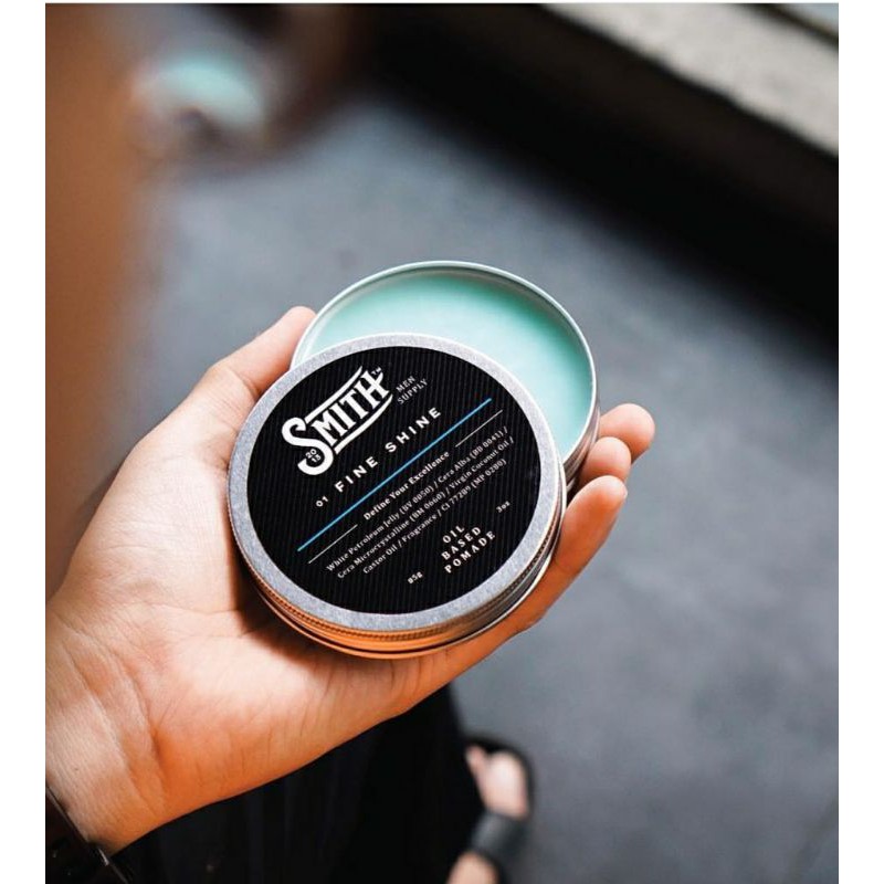Pomade Smith Fine Shine 85 Gram + Sisir Steril + Sticker + Pouch ...
