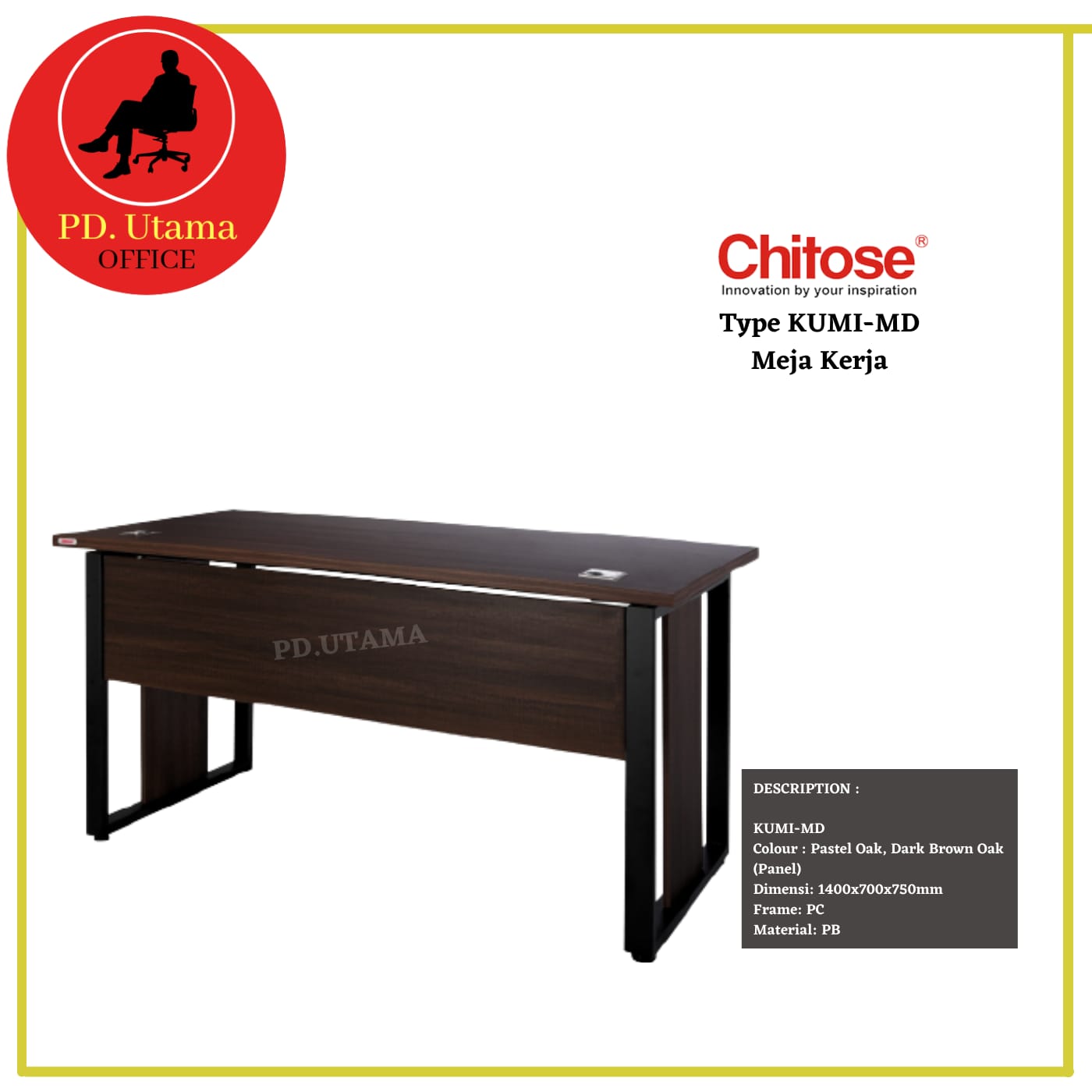 Meja Kerja Chitose Kumi-MD Meja Kantor | Lazada Indonesia