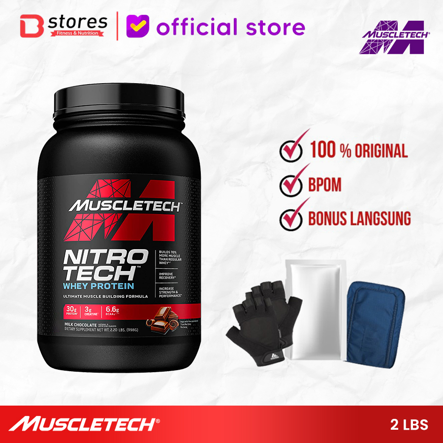 Muscletech Nitrotech Whey Protein 2lb Bstores | Lazada Indonesia
