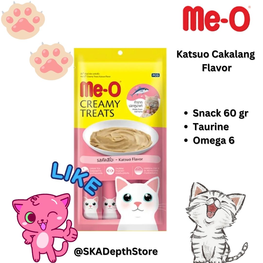 MeO Creamy Treats Katsuo Cakalang Snack Kucing 60gr | Lazada Indonesia