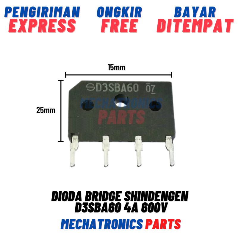 Dioda Bridge SHINDENGEN D3SBA60 4A 600V | Lazada Indonesia
